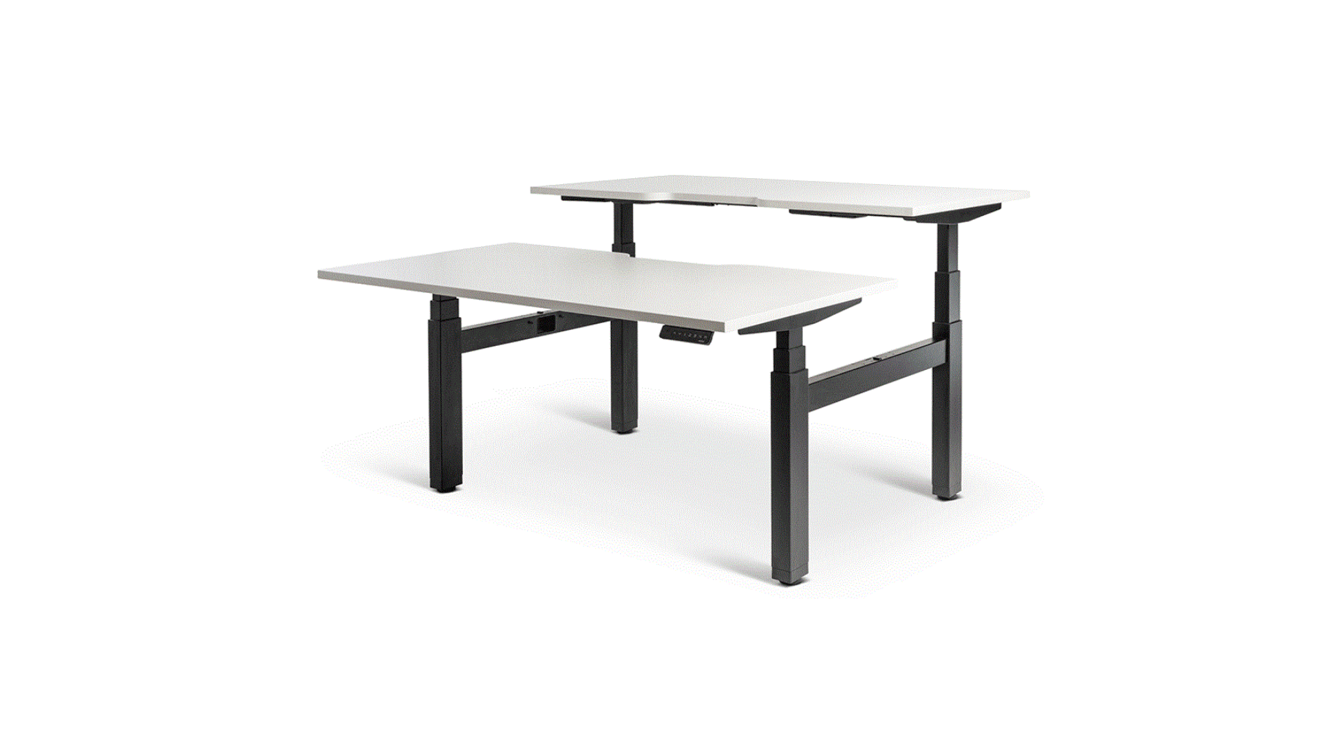 Enhance Electric Height Adjustable Shared Desk | McGreals