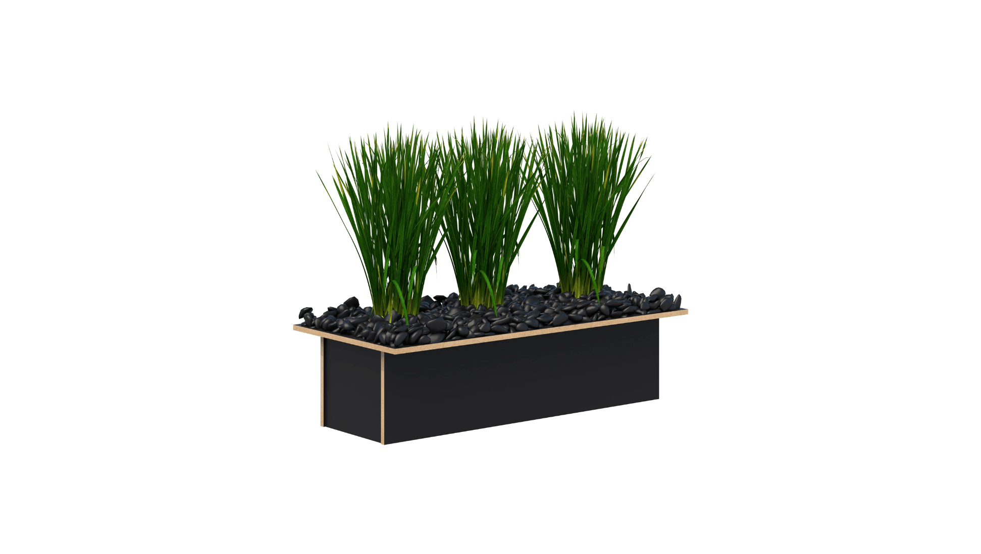 Rapid/Mascot/Block - Set of pots and artifical plants
